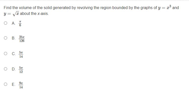 Solved Find the volume of the solid generated by revolving | Chegg.com