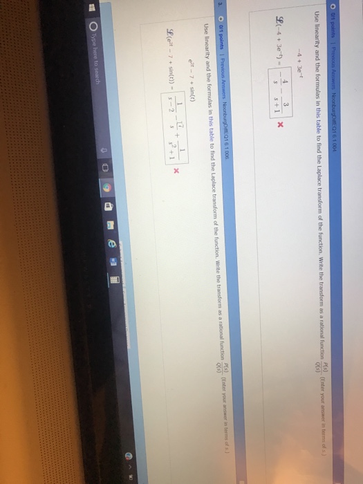 Solved Use linearity and the formulas in this table to find | Chegg.com