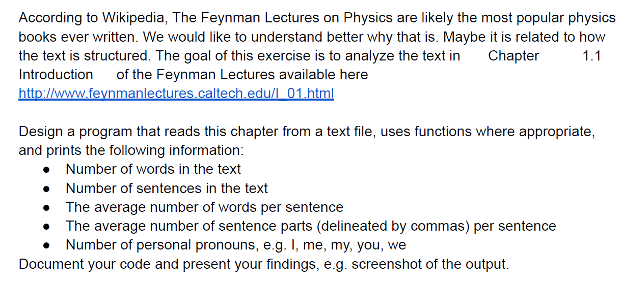 Solved According to Wikipedia, The Feynman Lectures on | Chegg.com