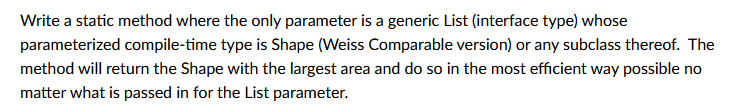 Solved SHAPE: public abstract class Shape implements | Chegg.com