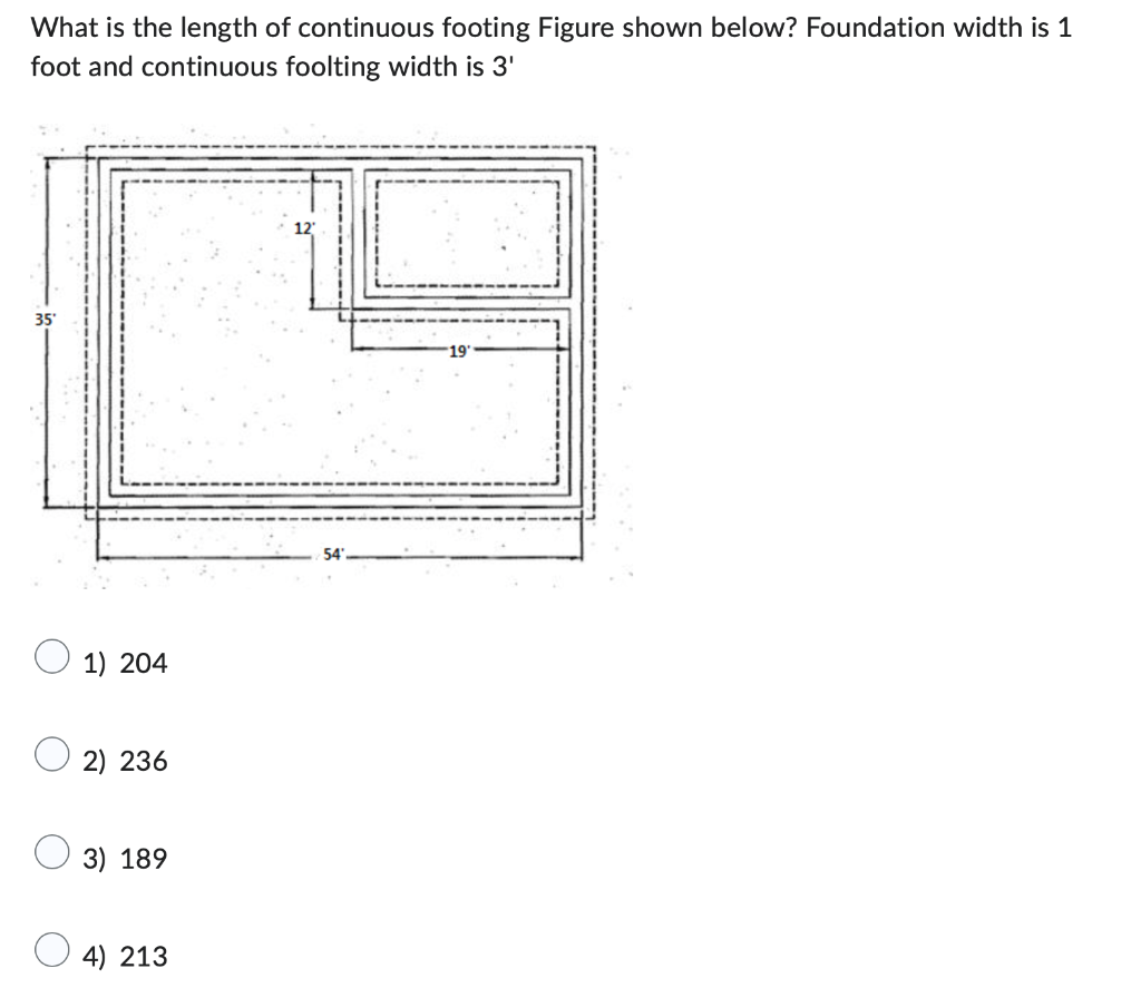 Solved What is the length of continuous footing Figure shown | Chegg.com
