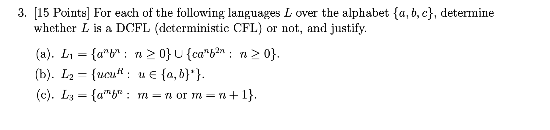 Solved For each of the following languages L over the | Chegg.com