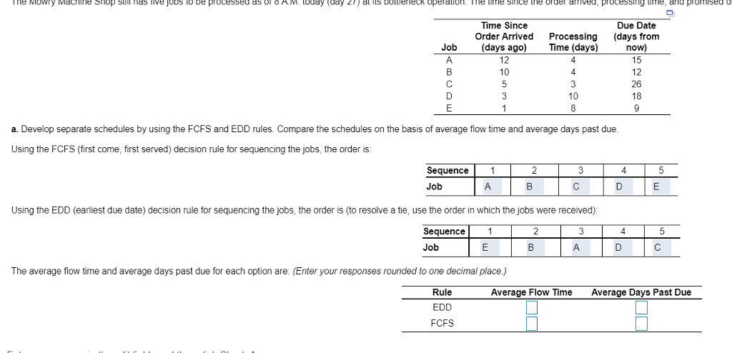 Solved Can someone please fill in the correct average flow | Chegg.com