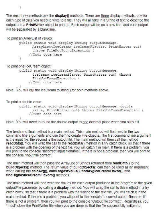 Solved ONLY THE "IceCreamAnalysis2.java" file PLEASE WRITE | Chegg.com