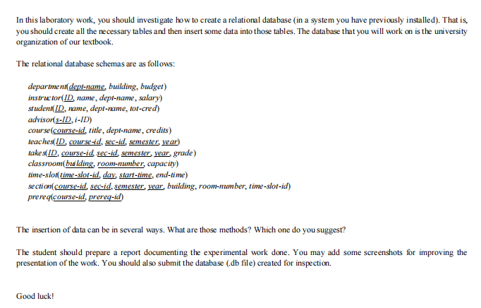 Solved In this laboratory work, you should investigate how | Chegg.com