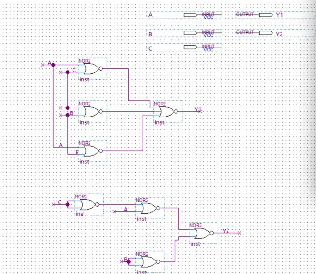 Solved THE SECOND CIRCUIT USING A MINIMUM OF 4 NOR GATES - | Chegg.com