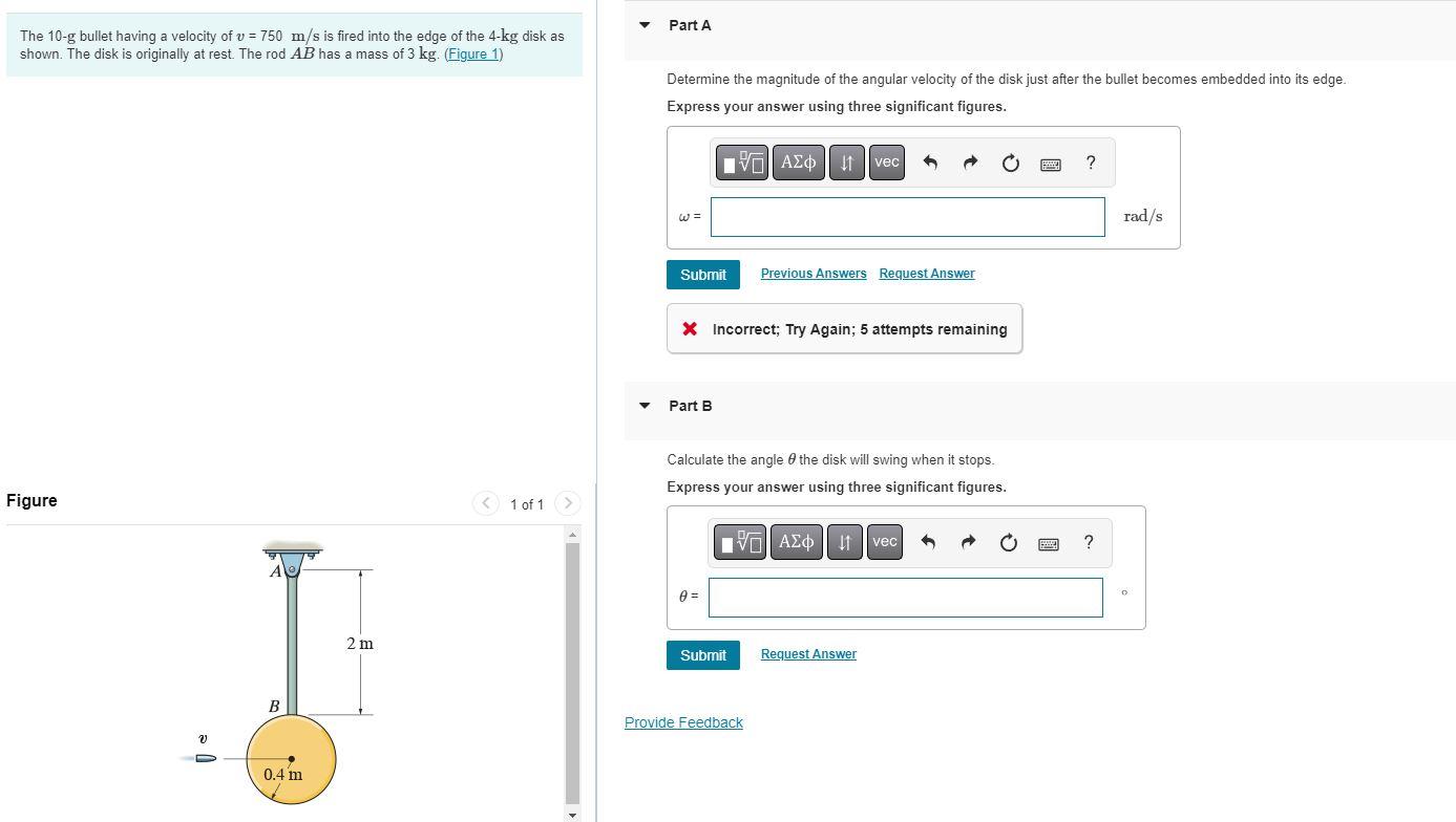 Solved The 10−g bullet having a velocity of v=750 m/s is | Chegg.com