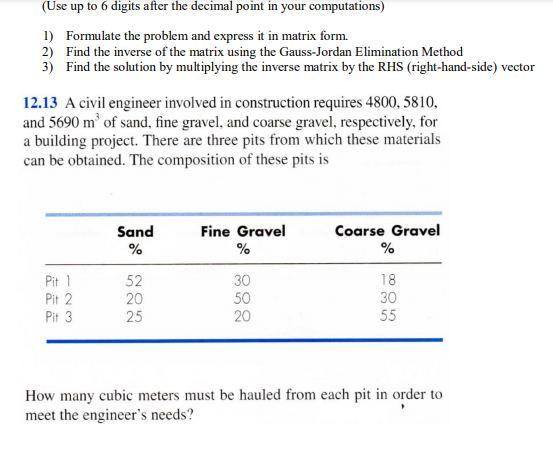 Solved (Use up to 6 digits after the decimal point in your | Chegg.com
