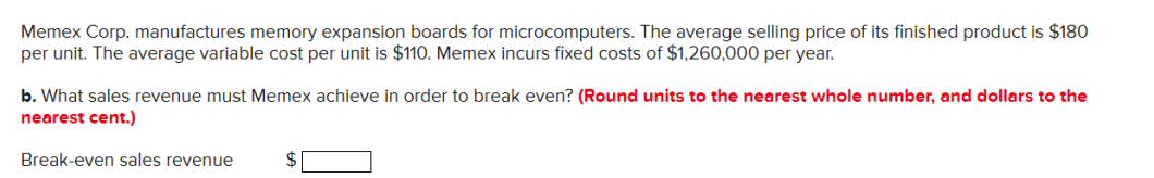 Solved Memex Corp. manufactures memory expansion boards for | Chegg.com