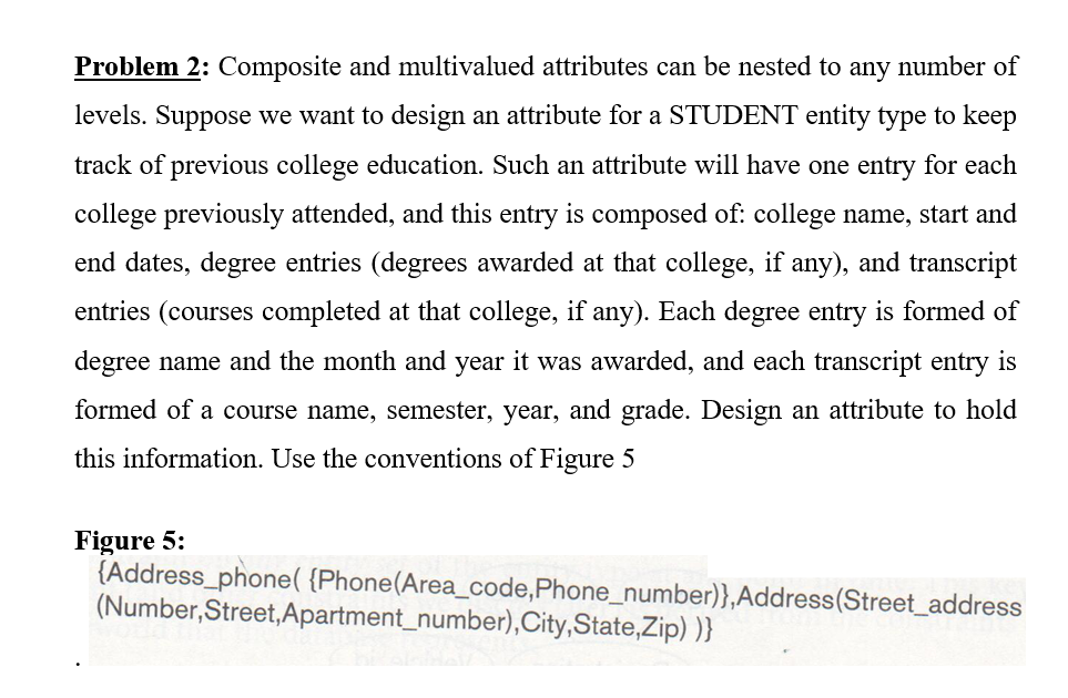 Solved Problem 2 Composite And Multivalued Attributes Can 2359
