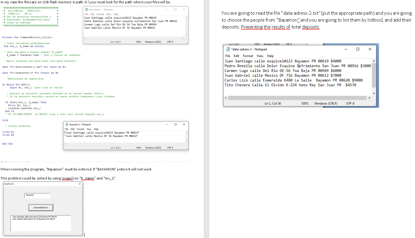 Solved "Crear variables altanumerico Dim rec_l, K_aame As | Chegg.com