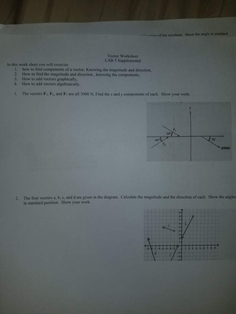 3. Add the following vectors graphically and estimate | Chegg.com