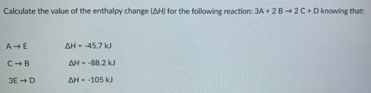 Solved Calculate the value of the enthalpy change (AH) for | Chegg.com