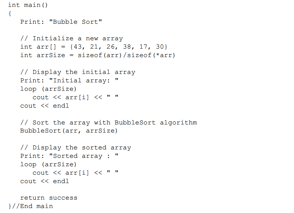 Solved Write codes in C++ . Bubblesort, Selection Sort, | Chegg.com