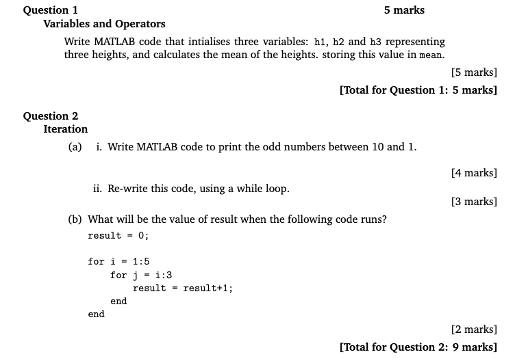 Solved Question 1 Variables And Operators 5 Marks Write 9491