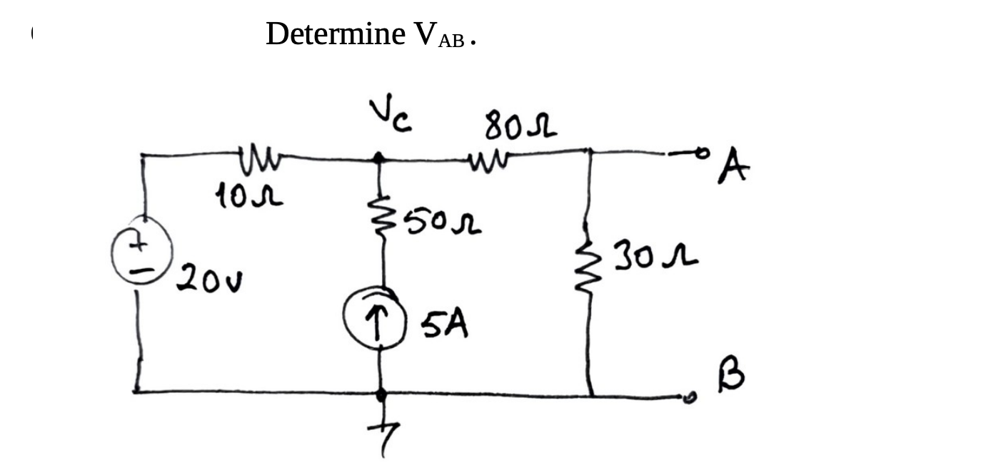 Solved Determine VAB. | Chegg.com
