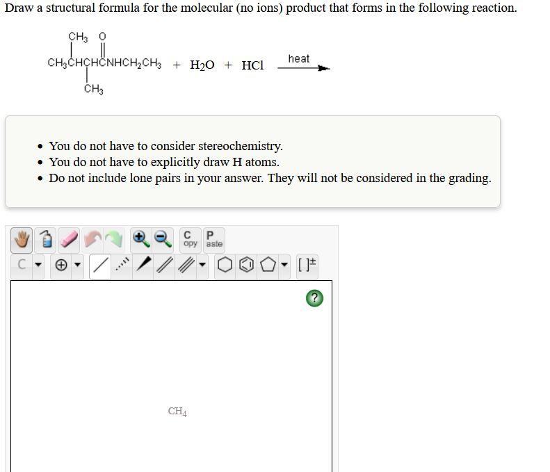 Solved Draw a structural formula for the molecular (no ions) | Chegg.com