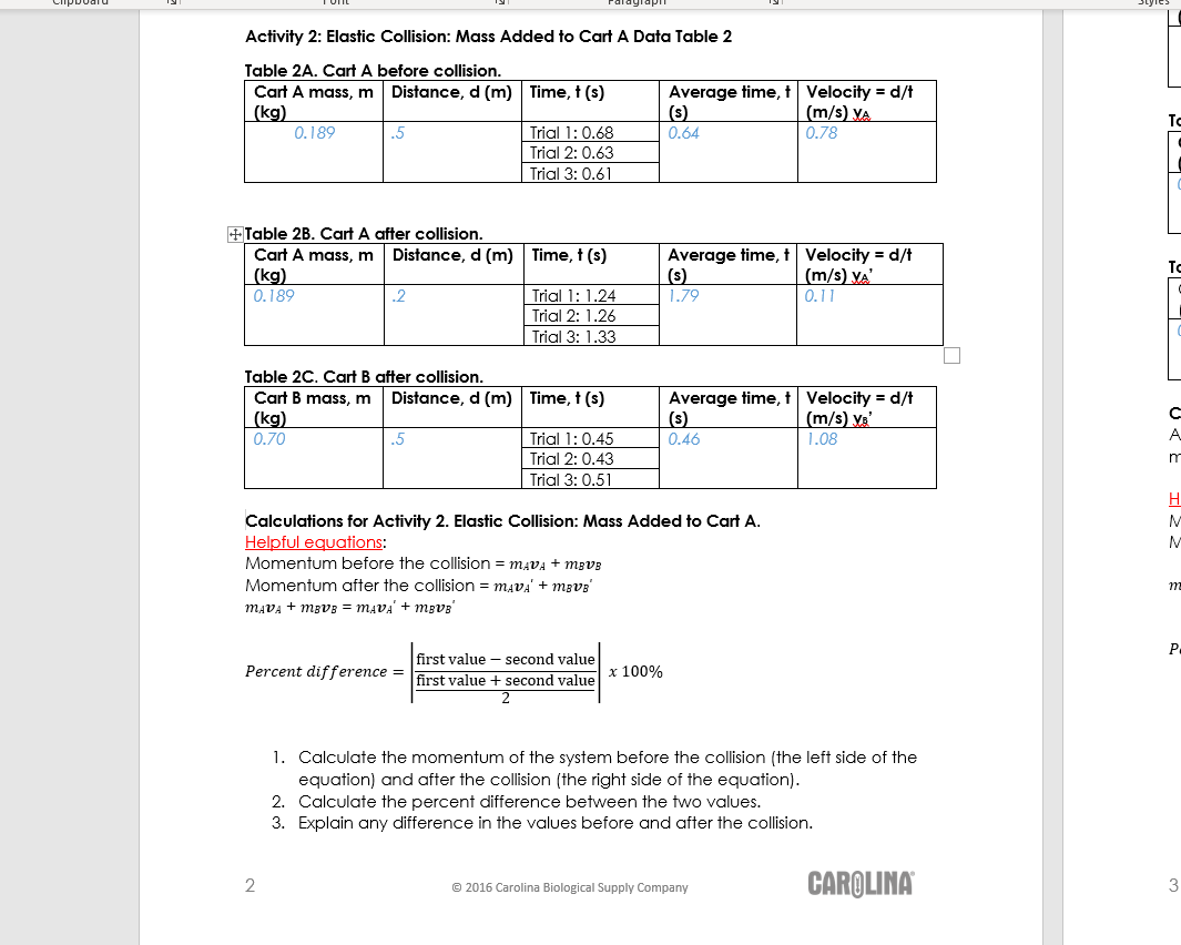 Solved Activity 2: Elastic Collision: Mass Added to Cart A | Chegg.com Solved Activity 2: Elastic Collision: Mass Added to Cart A | Chegg.com