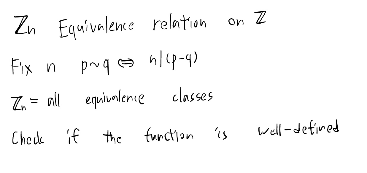 Solved Z Equivalence relation on Z Fix np∼q⇔n/(p−q) Zn= all | Chegg.com