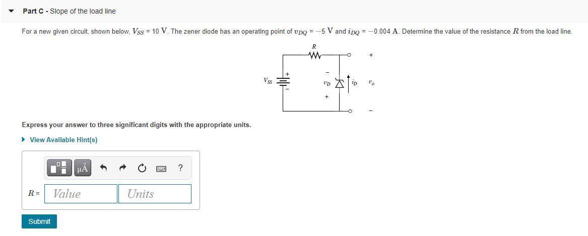 Solved Learning Goal: To use load-line analysis to find the | Chegg.com