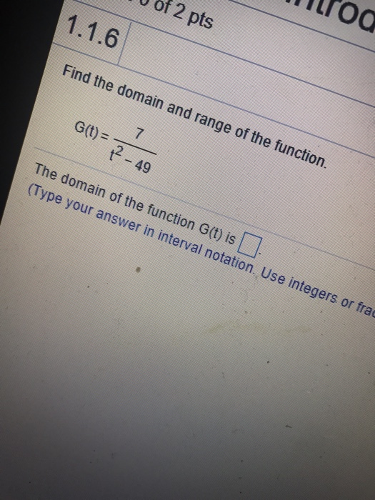Solved Find the domain and range of the function. G (t) = | Chegg.com