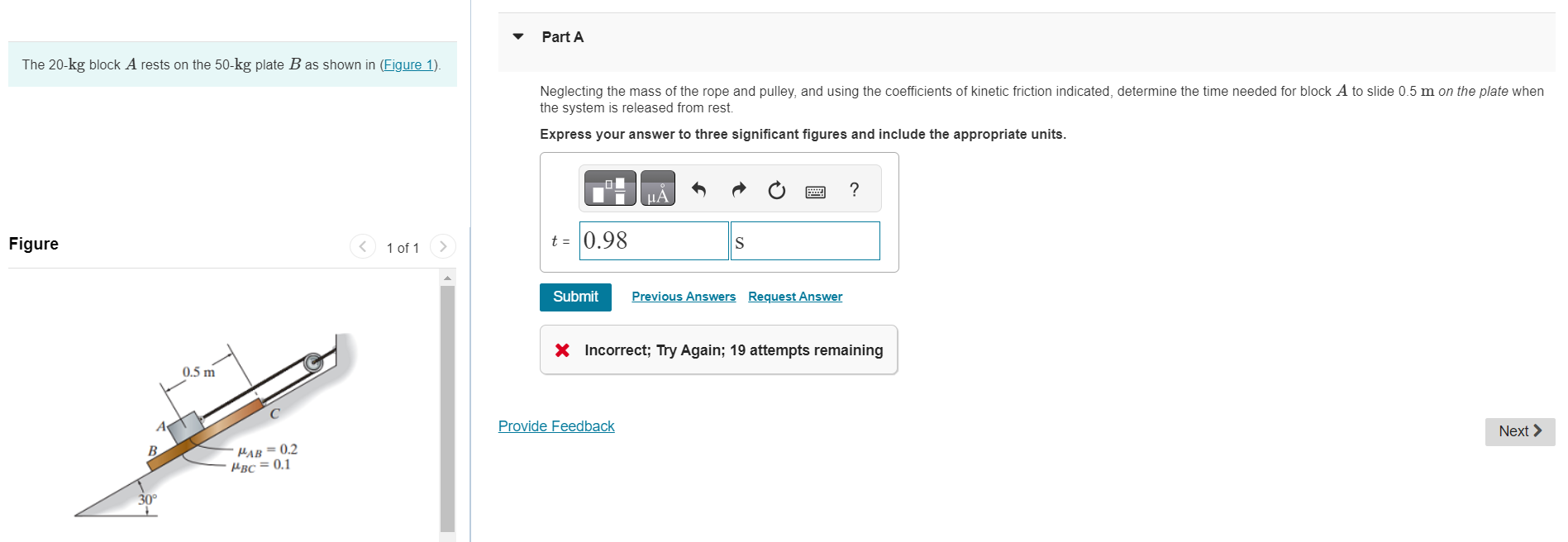 Solved The 20−kg block A rests on the 50−kg plate B as shown | Chegg.com