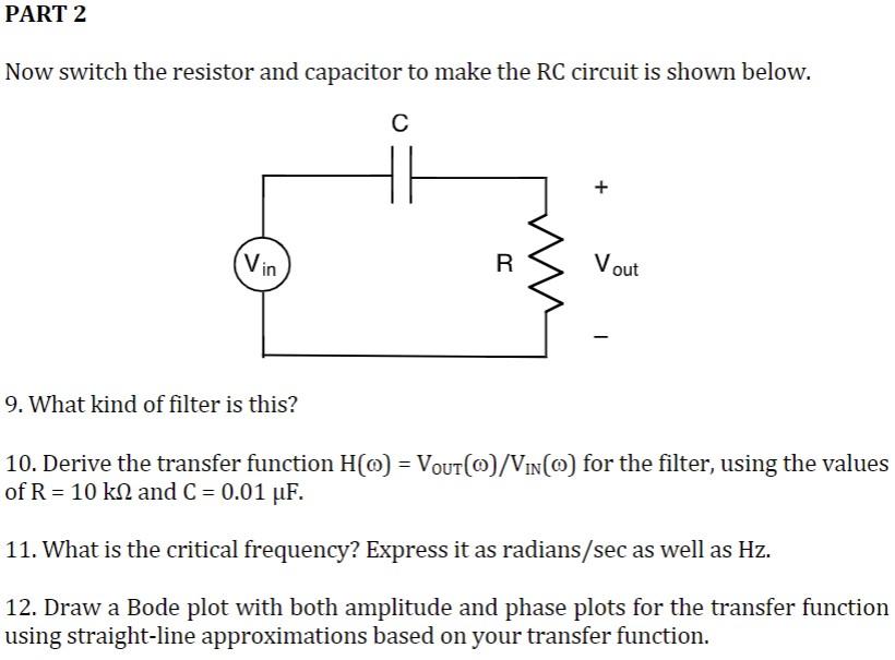 Solved An RC circuit is shown below. It consists of a | Chegg.com