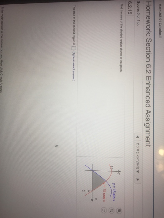 Solved Homework Section 6 2 Enhanced Assignment Score 0 Of
