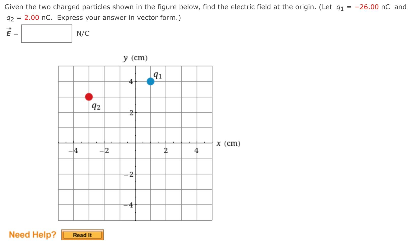 Solved Given the two charged particles shown in the figure | Chegg.com