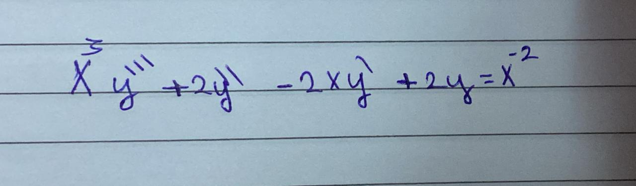 x3y′′′+2y′′−2xy′+2y=x−2 | Chegg.com