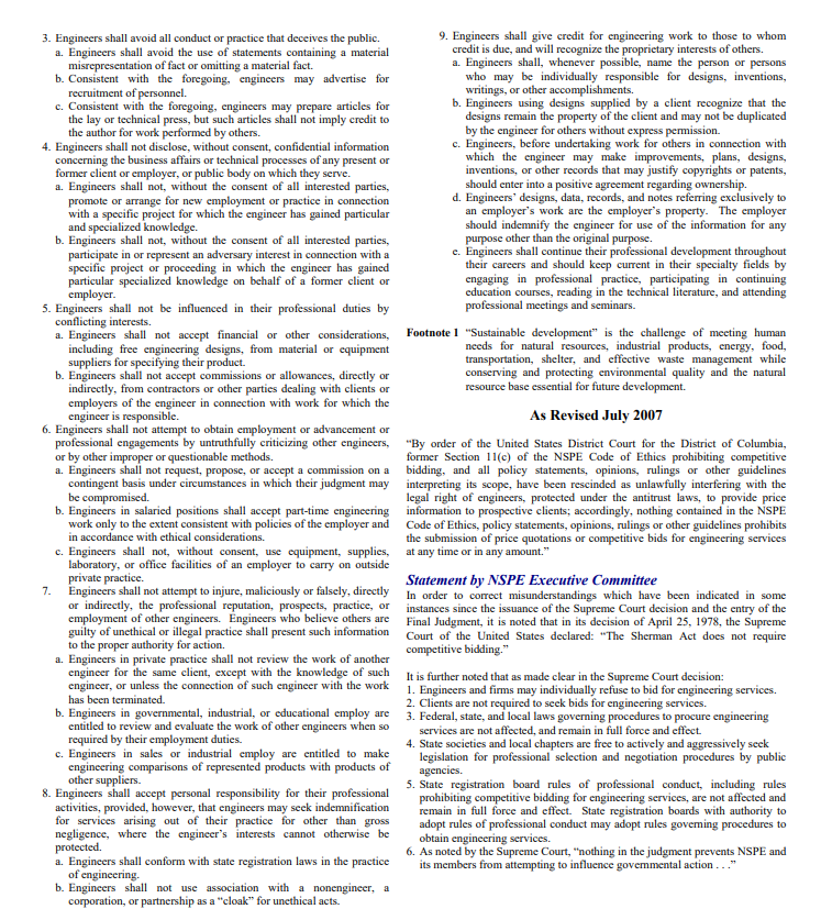 Solved Code of Ethics for Engineers Preamble Engineering is | Chegg.com