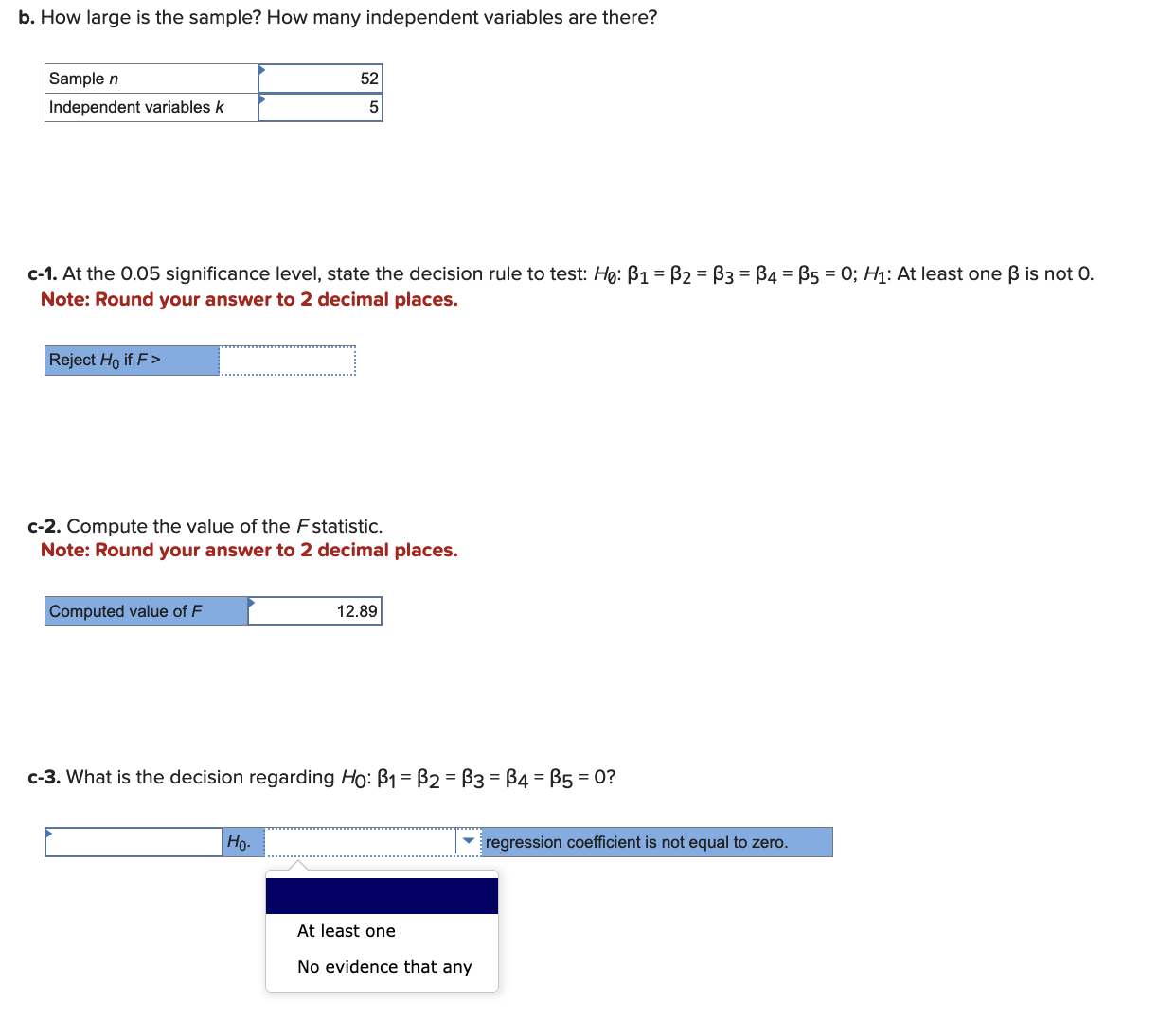 Solved b. How large is the sample? How many independent | Chegg.com