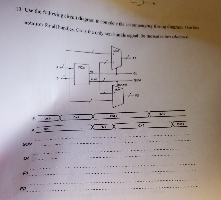 Diagram For X Direct Sum Y Circuits Solved Find The Output O