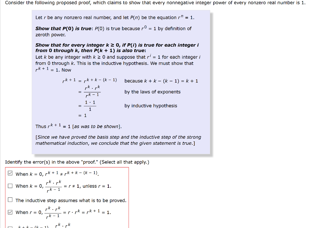 Consider the following proposed proof, which claims | Chegg.com