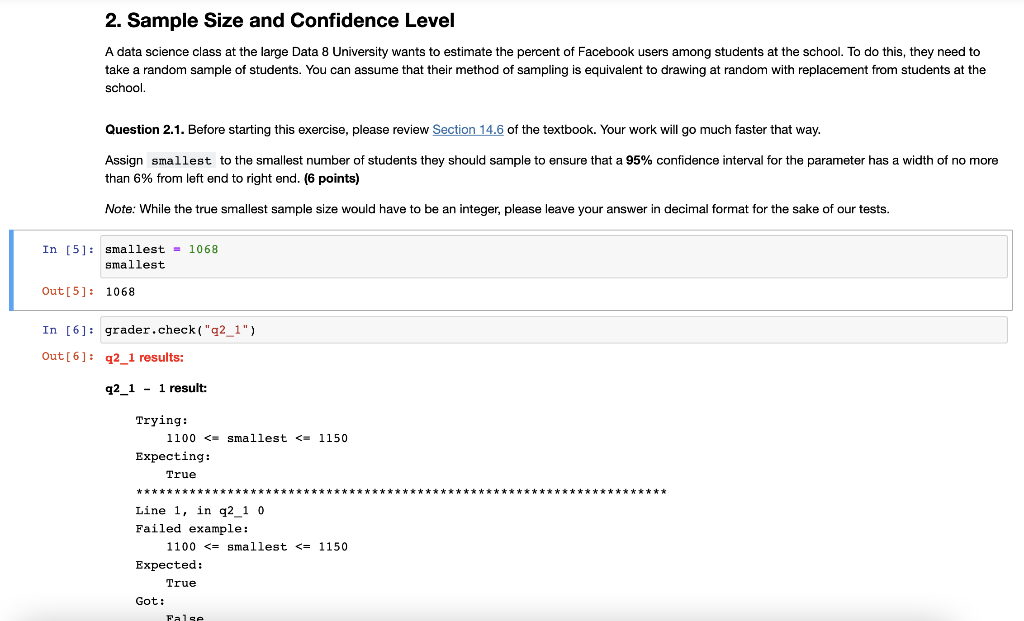 Solved 2. Sample Size and Confidence Level A data science | Chegg.com
