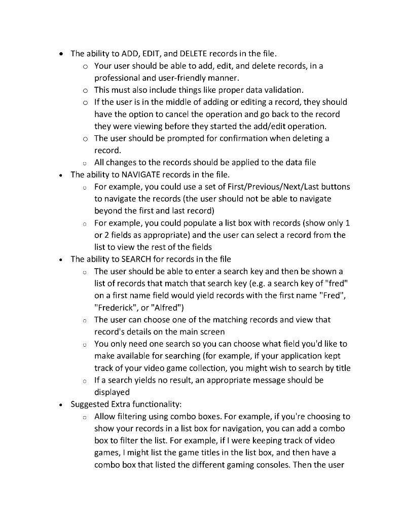 Solved Project Specs Write a program that uses a GUI to | Chegg.com