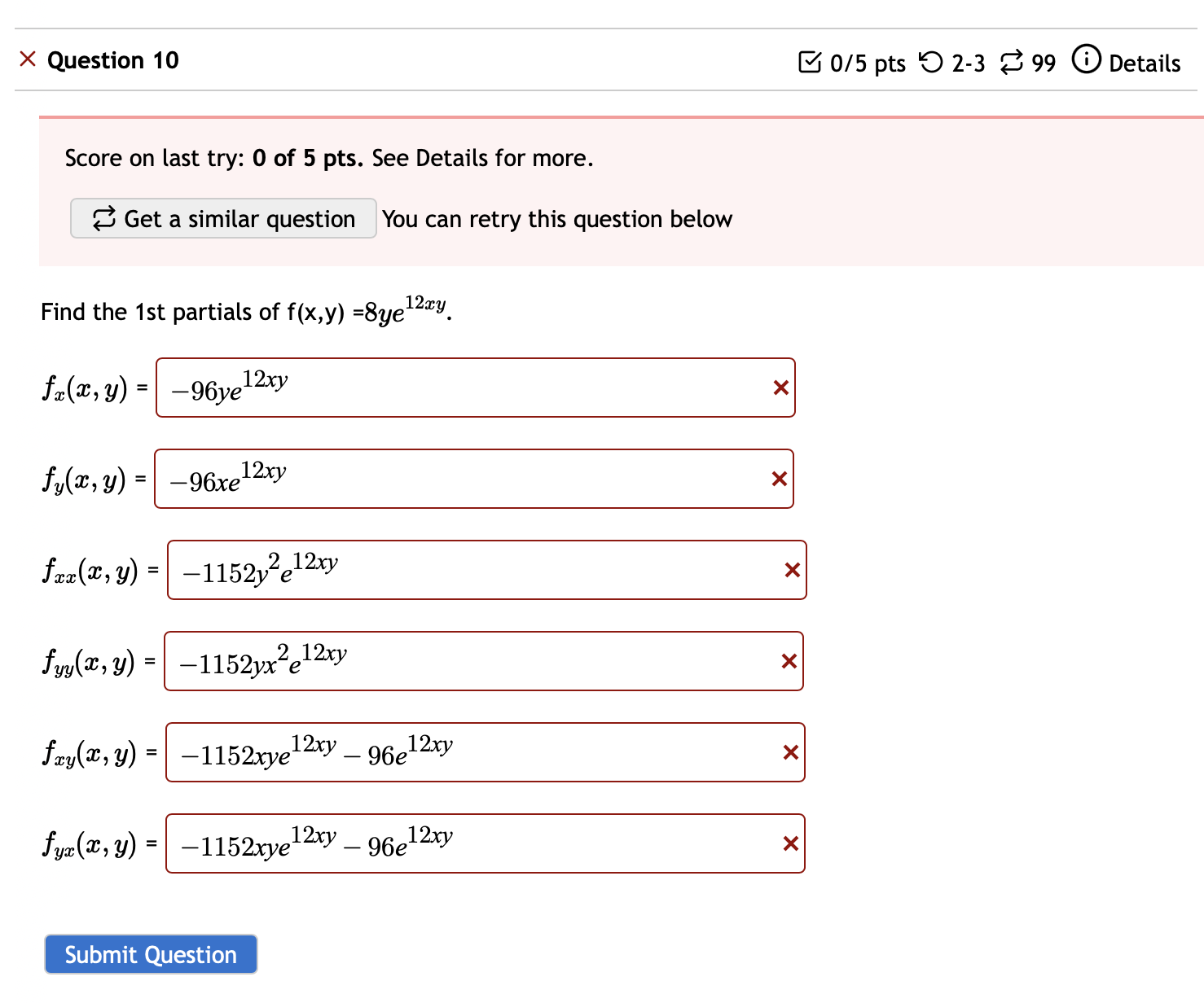 Solved Question 10Score on last try: 0 of 5 pts. See | Chegg.com Solved Question 10Score on last try: 0 of 5 pts. See | Chegg.com