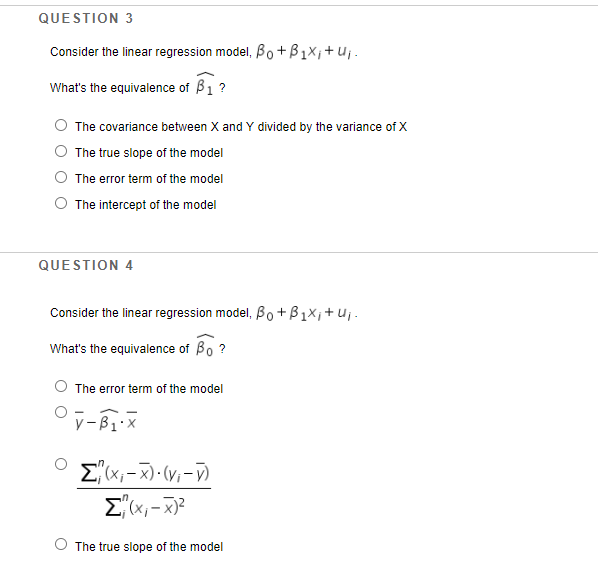 Solved QUESTION 3 Consider the linear regression model, Bo | Chegg.com