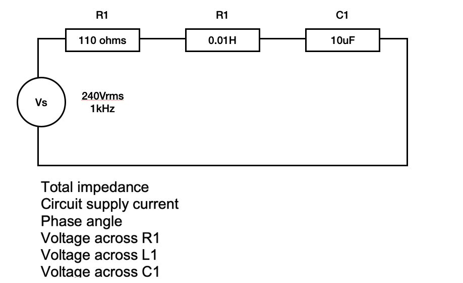 Solved I have a question to calculate total impedance, | Chegg.com
