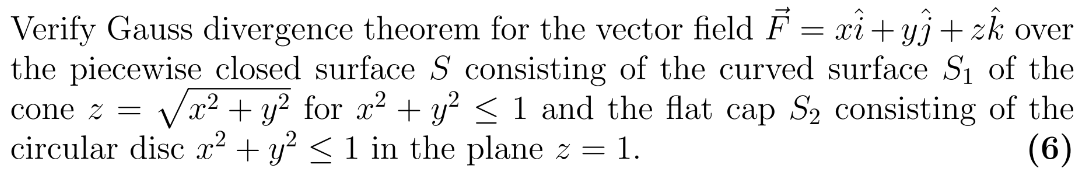 Solved Verify Gauss Divergence Theorem For The Vector Field