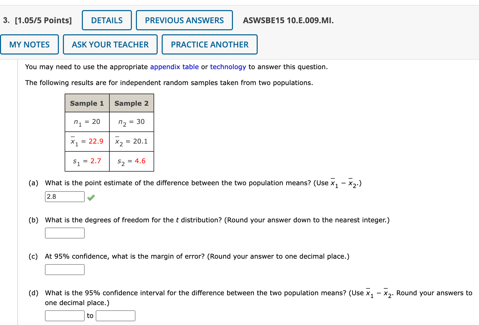Solved You may need to use the appropriate appendix table or | Chegg.com