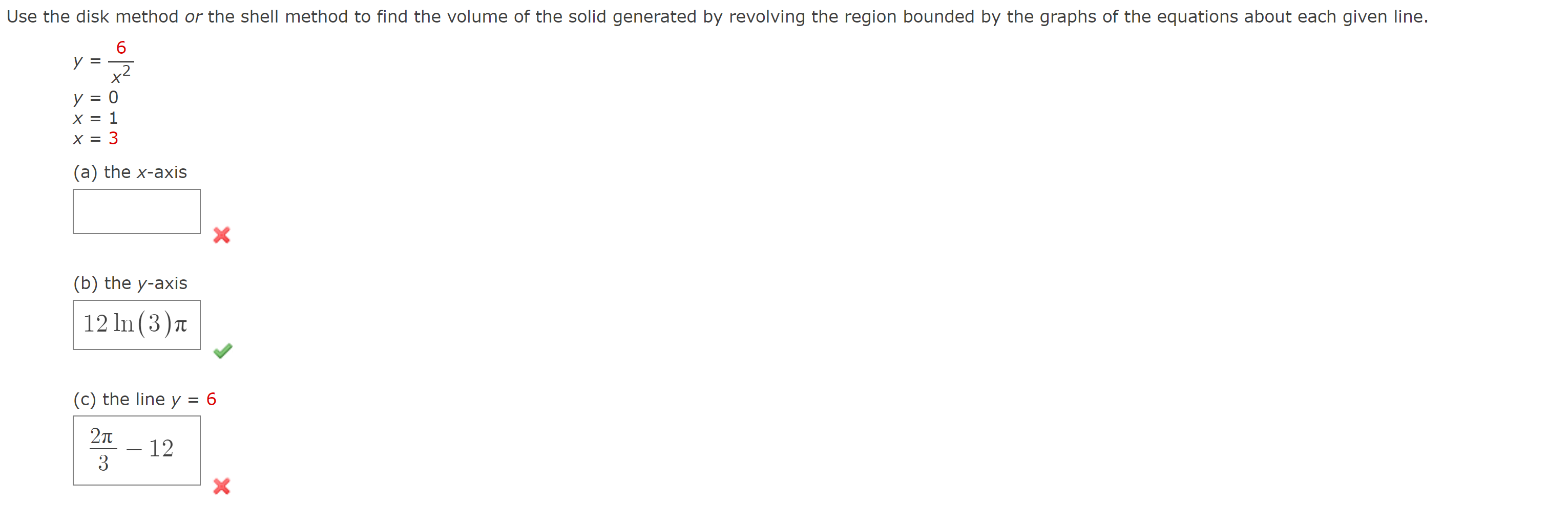 Solved Use the disk method or the shell method to find the | Chegg.com
