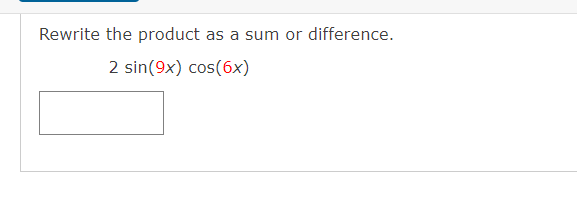 Solved Rewrite the product as a sum or difference. | Chegg.com