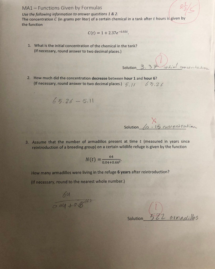 Solved MA1 - Functions Given by Formulas Use the following | Chegg.com