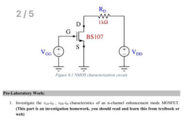 Solved 1. Investigate the voe-id, vas-to characteristics of | Chegg.com