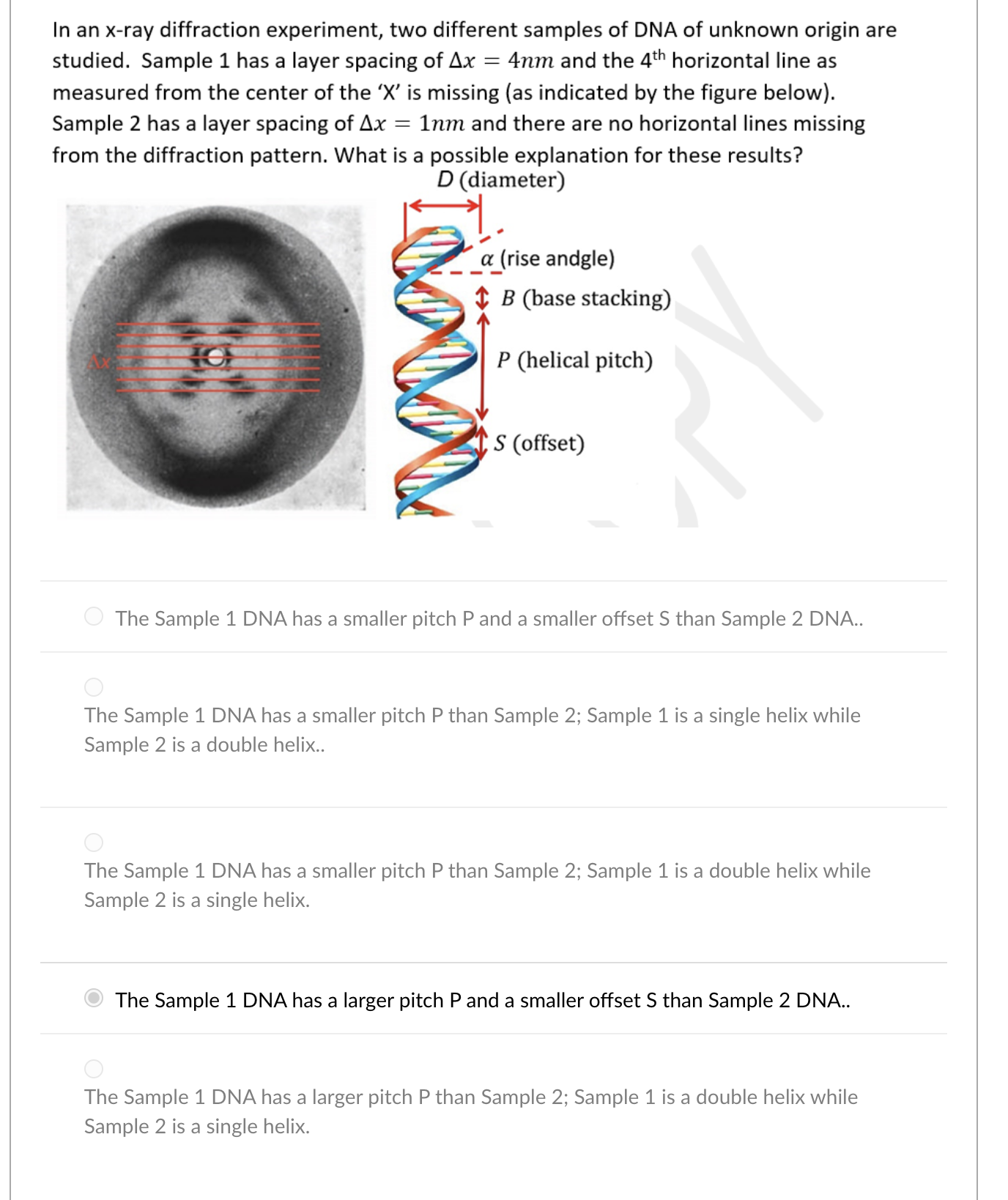 Solved In an x-ray diffraction experiment, two different | Chegg.com