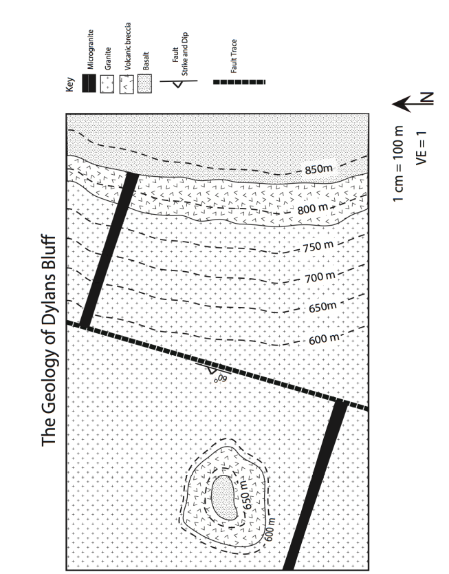 Solved Draw a Geological Section for the Bobs Bluff | Chegg.com