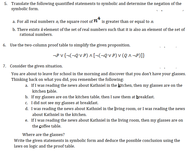 Solved Translate the following quantified statements to | Chegg.com