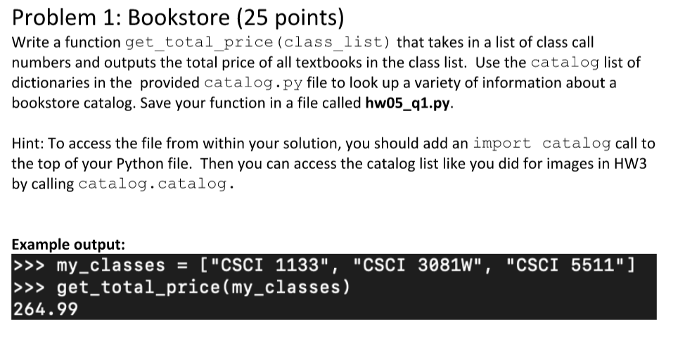 Solved catalog.py - CAUsers\Gelle Gelle\Desktop\catalog.py | Chegg.com