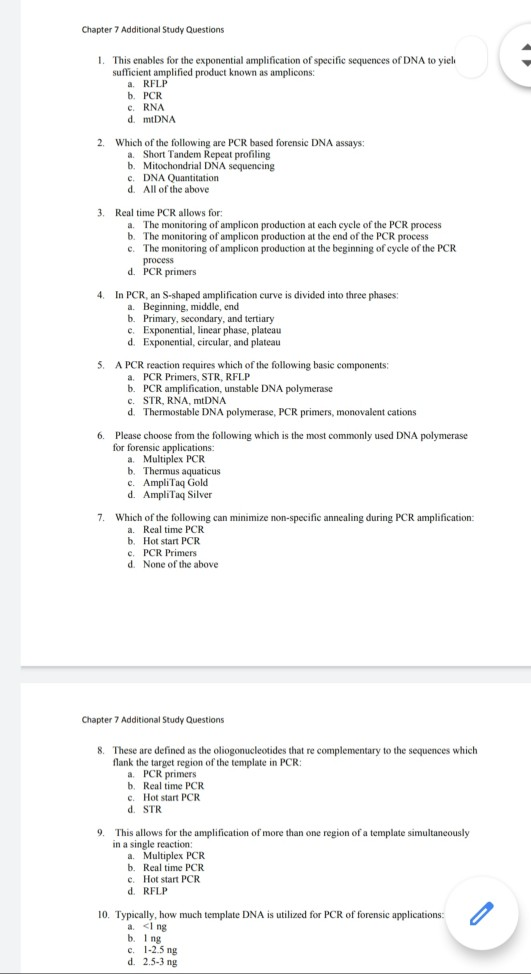 Solved Chapter 7 Additional Study Questions 1. This enables | Chegg.com